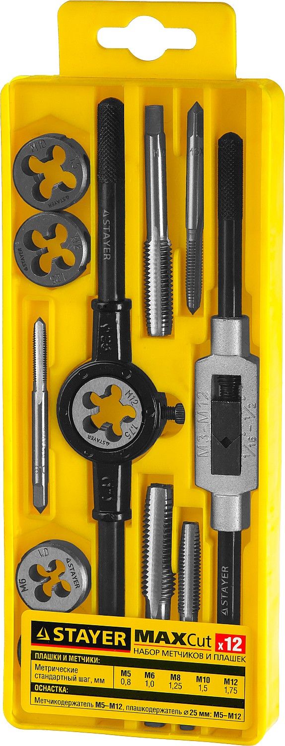 Купить набор метчиков и плашек MaXCut Master Stayer 28012-Н12, 12 шт в ...